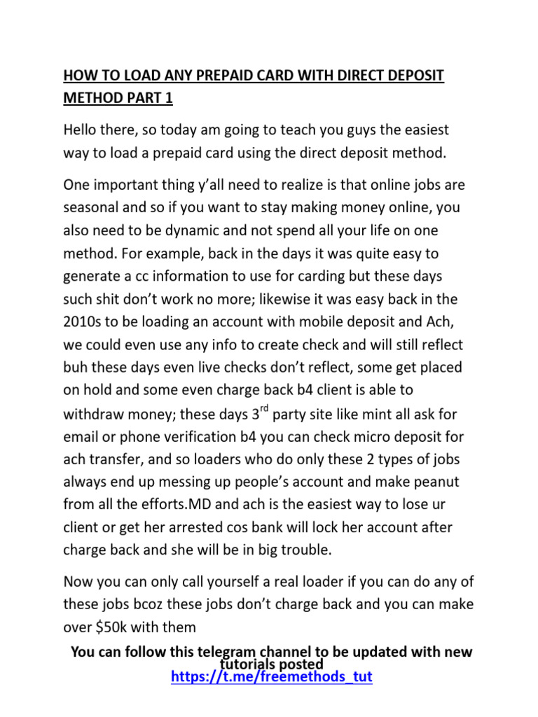 Prepaid Card Loading Tutorials. PT1 | PDF | Payments | Debit Card