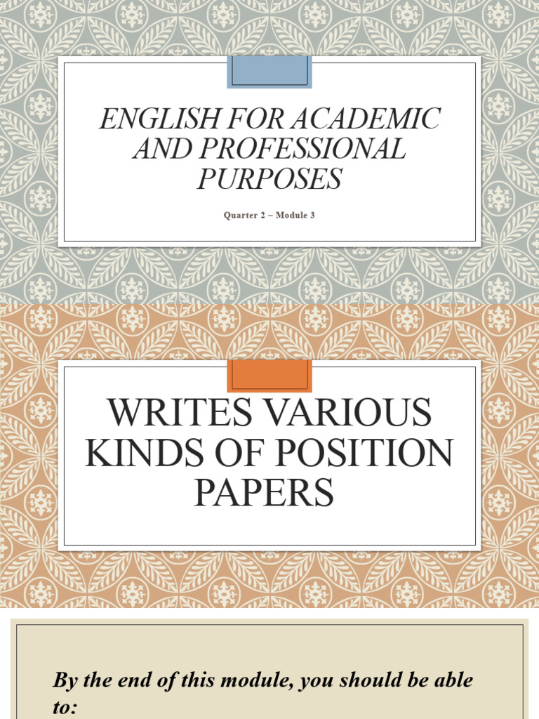 Eapp-Q2-M3-Position Paper | PDF