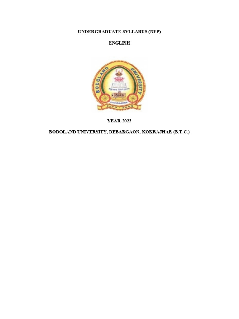 English NEP Syllabus 2020 | PDF