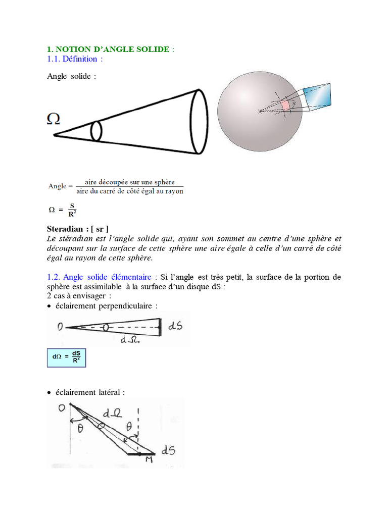 Cours Éclairage 20-21 | PDF