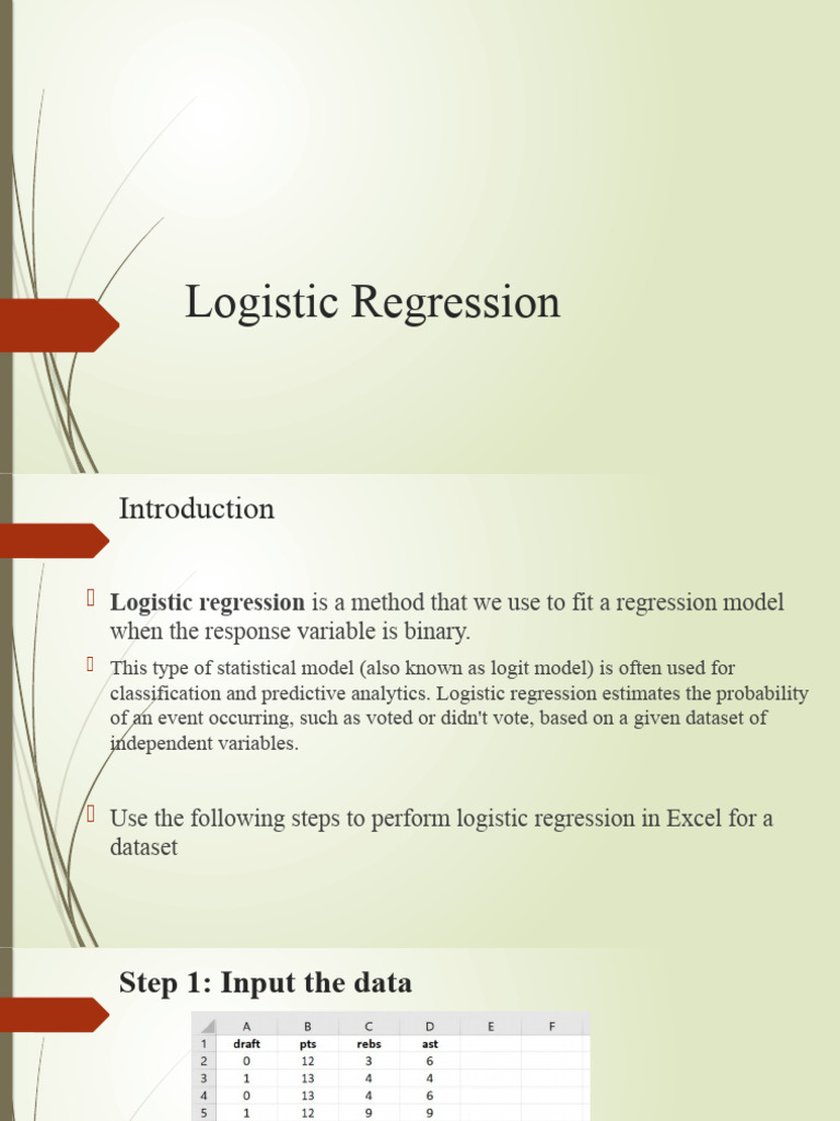 Q 10 A Q 6B Logistic Regression Class | PDF | Logistic Regression | Regression Analysis