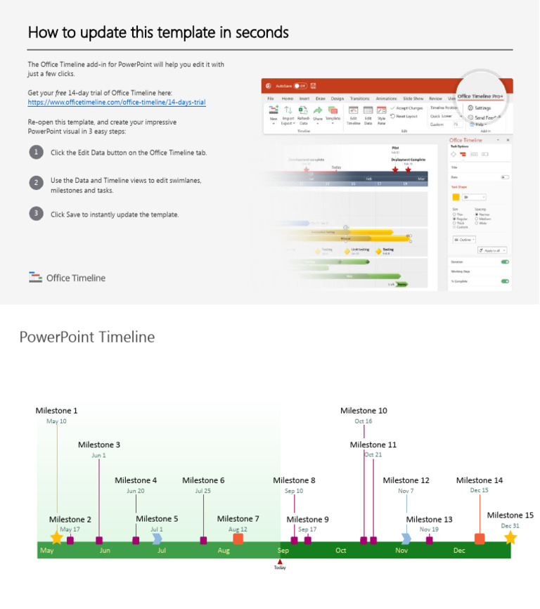 Auto Generated Powerpoint Timeline Template | PDF