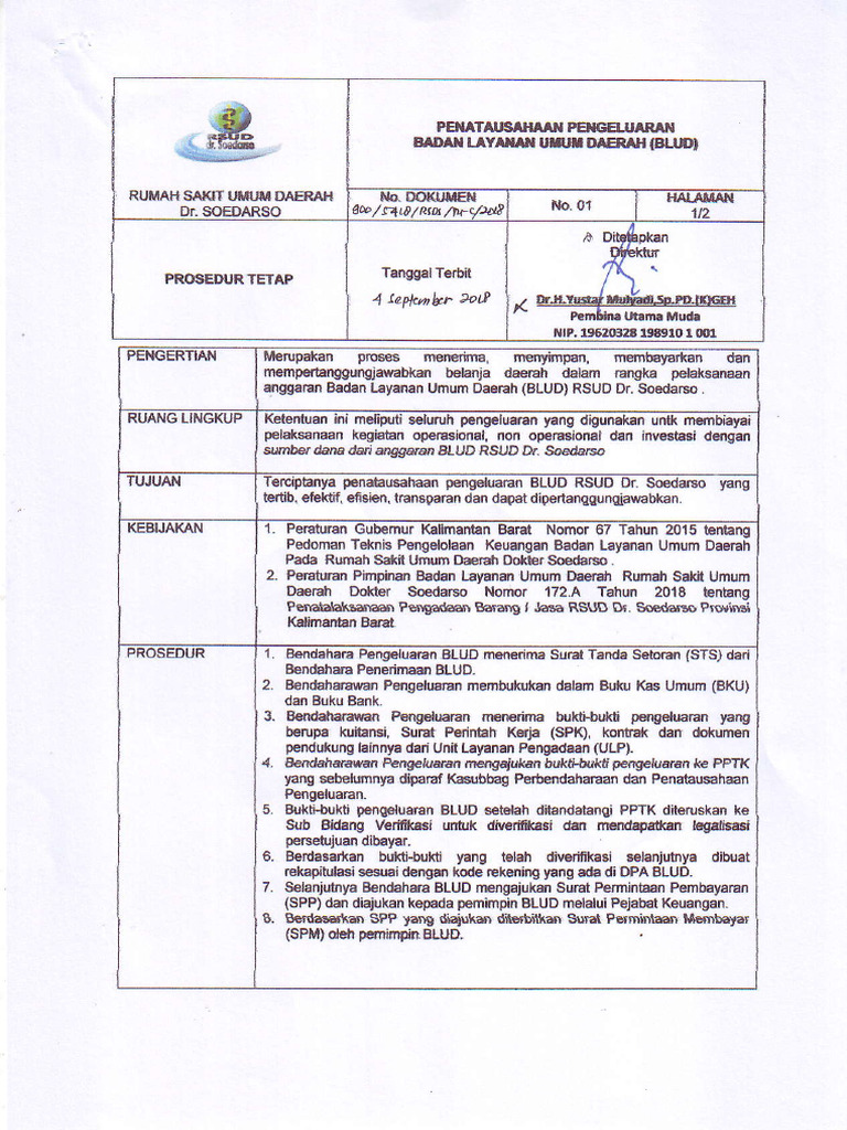 Penatausahaan Pengeluaran Badan Layanan Umum Daerah Blud | PDF Penatausahaan Pengeluaran Badan Layanan Umum Daerah Blud | PDF