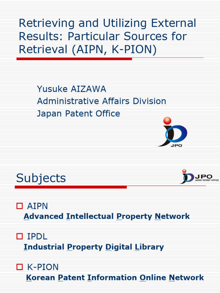 AIPN: Accessing Japanese Patent Data | PDF