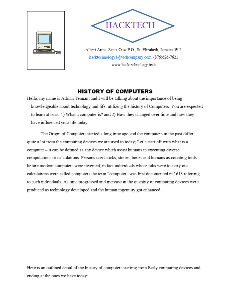 The History of Computers | PDF | Integrated Circuit | Microprocessor