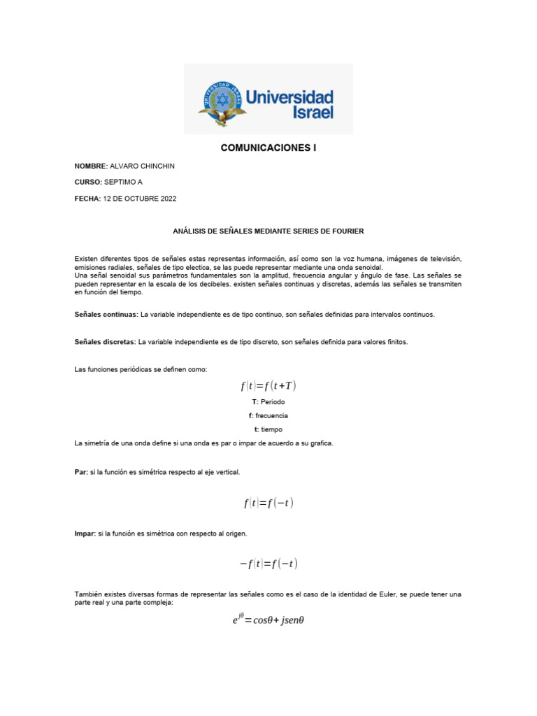 Comunicaciones I | PDF