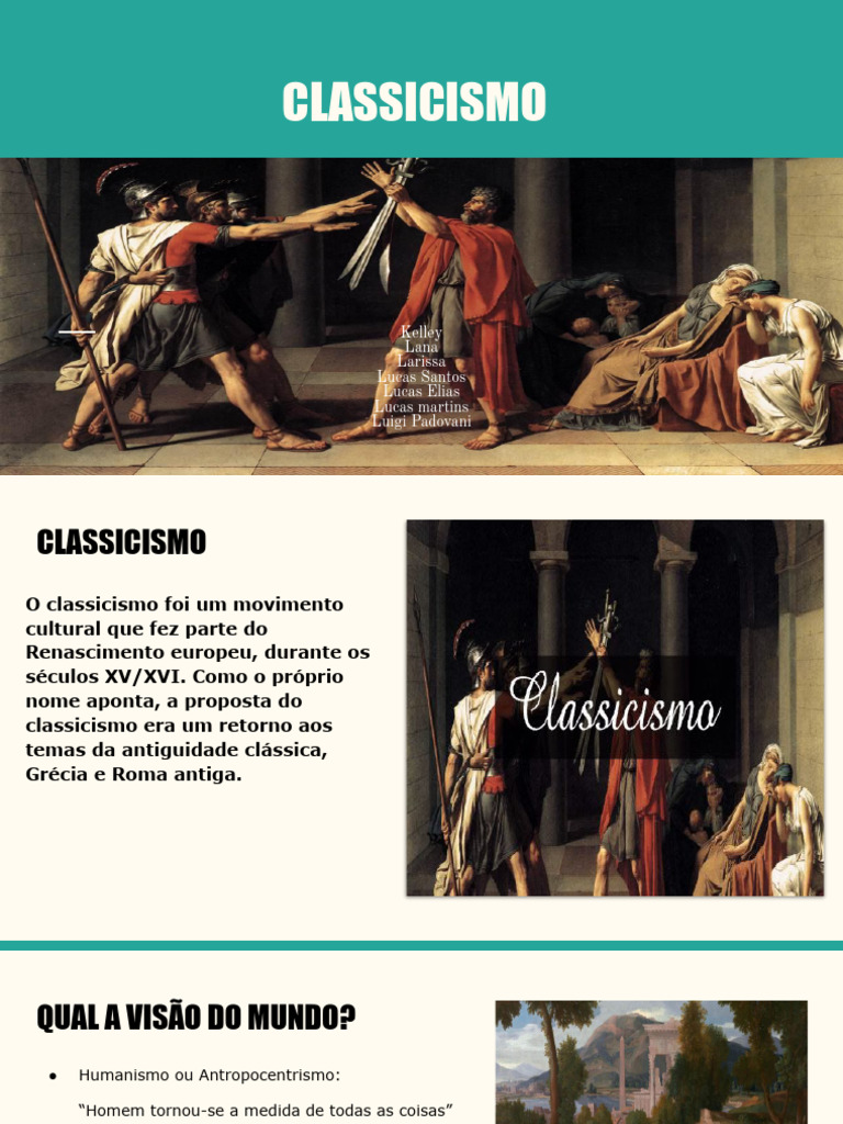 CLASSICISMO-APRESENTAÇÃO LITERATURA | PDF
