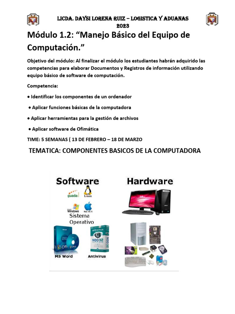 Módulo 1.2 CLASE 4 COMPUTADORAS | PDF
