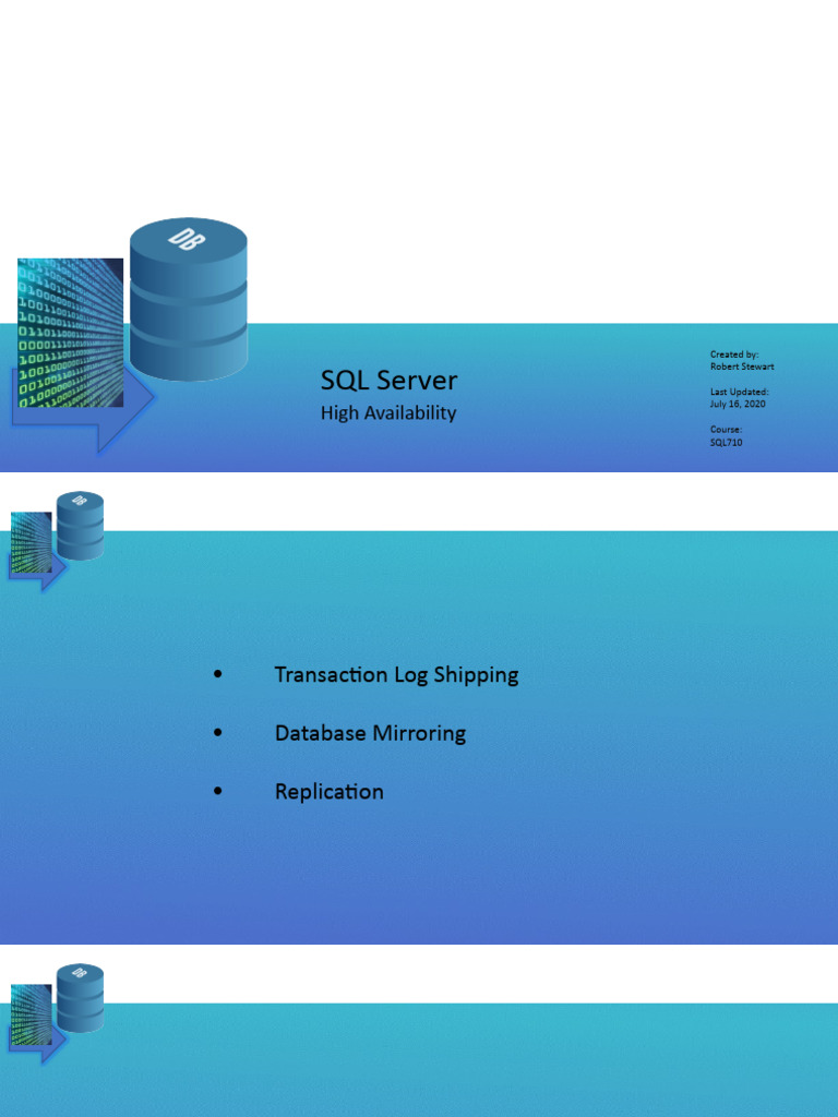 High Availability | PDF