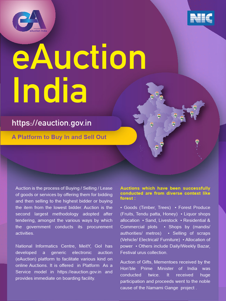 Eauction India Brochure | PDF | Business | Finance & Money Management