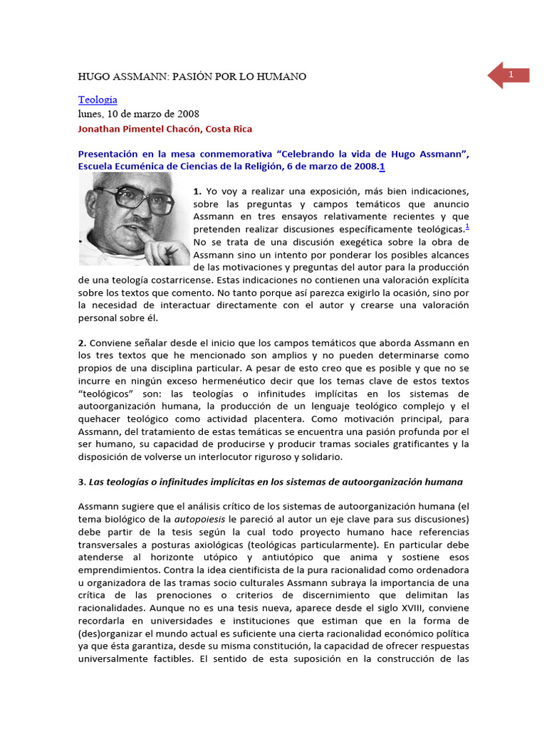 Pasión Por Lo Humano Assman | PDF
