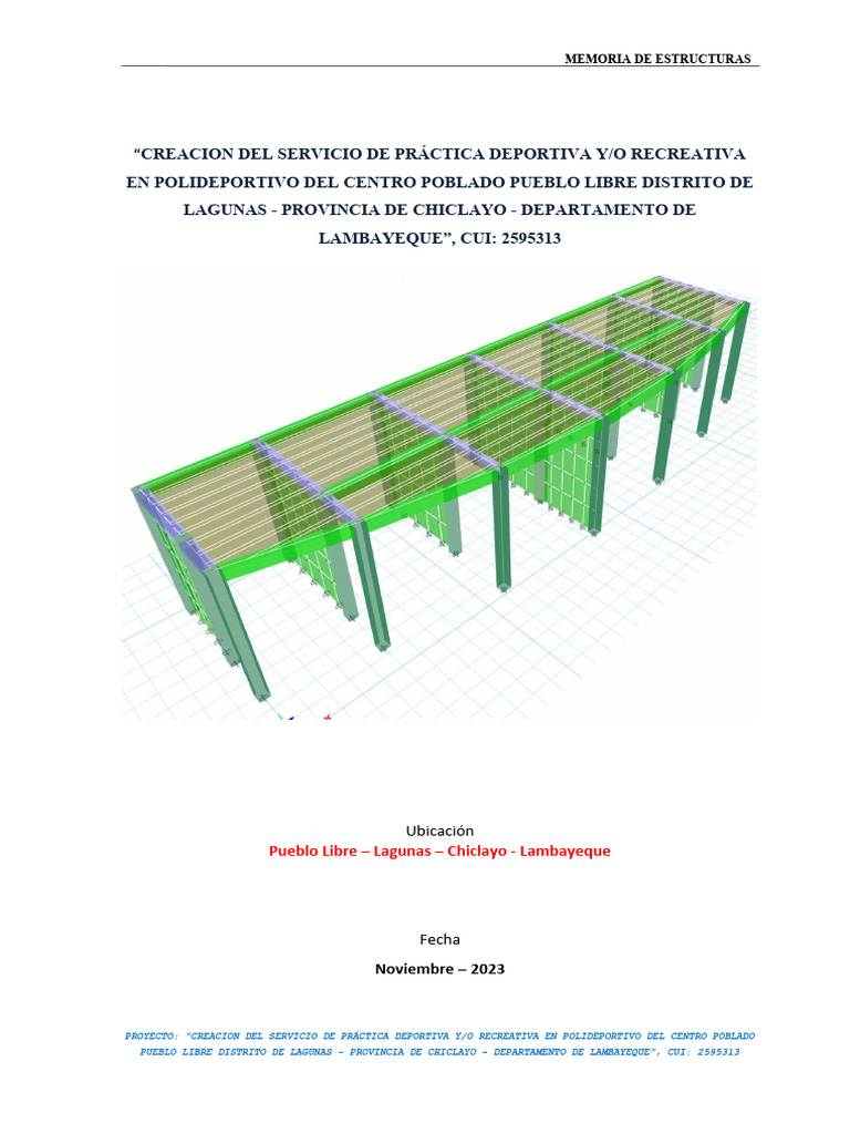 5.1. Memoria de Calculo de Estructuras | PDF | Fundación (Ingeniería) | Viga (Estructura)