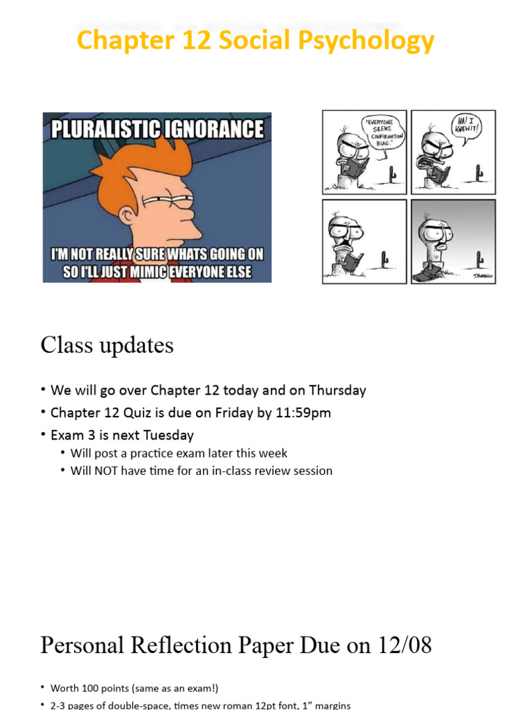 Ch. 12 - Social Psyc PT 1 | PDF | Conformity | Obedience (Human Behavior)