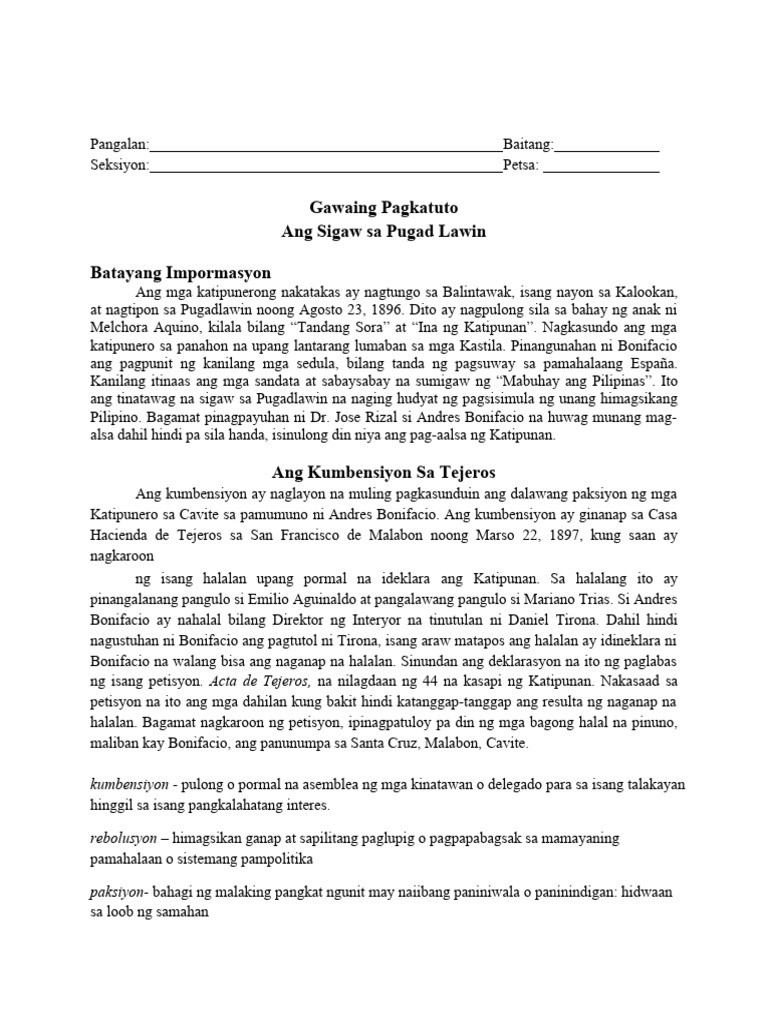 Ap 6 Hand Outs | PDF