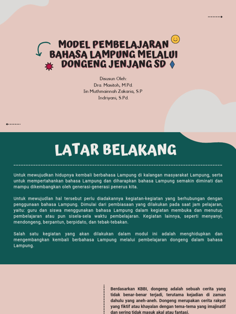 Model Pembelajaran Bahasa Lampung Melalui Dongeng Jenjang SD | PDF