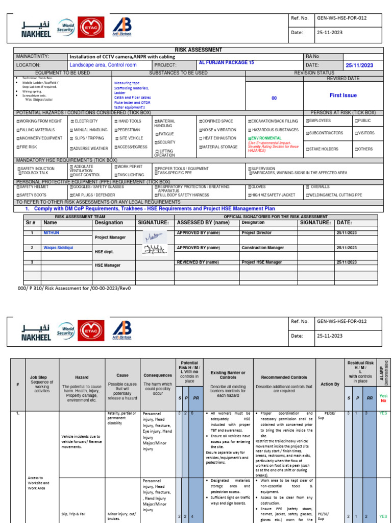 000-P310-RA-Format-CCTV, ANPR Installation | PDF