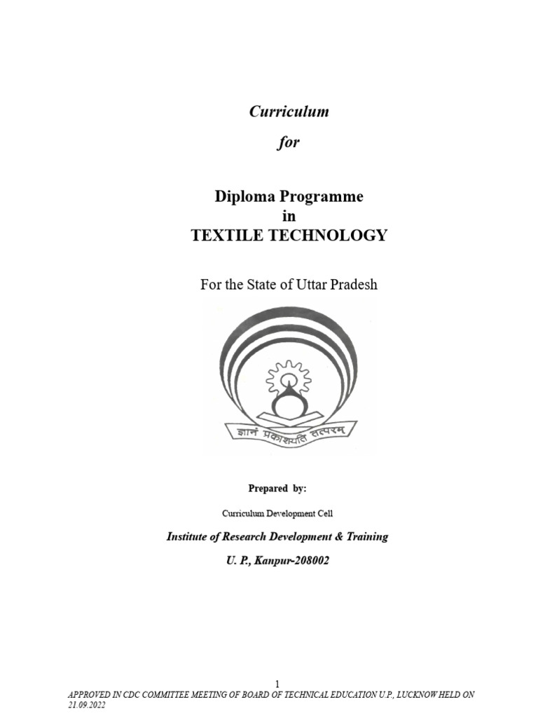 351-Textile Technology (Three Year) | PDF