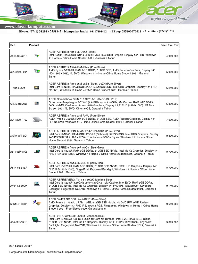 NB Acer User | PDF | Games & Activities | Computers