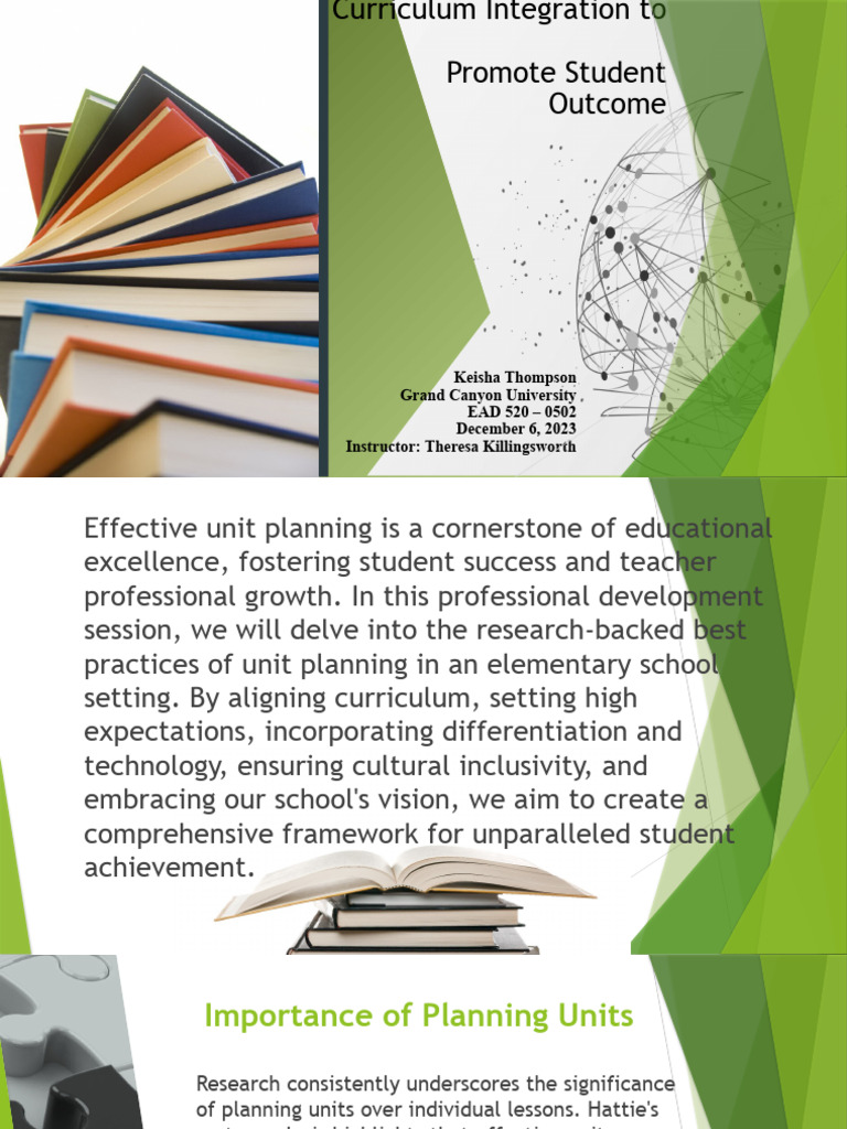 Effective Unit Planning for Student Success | PDF | Differentiated ...