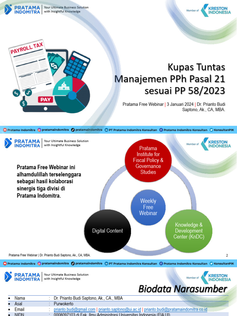 Manajemen PPH Pasal 21 Sesuai PP 58-2023 240103p | PDF