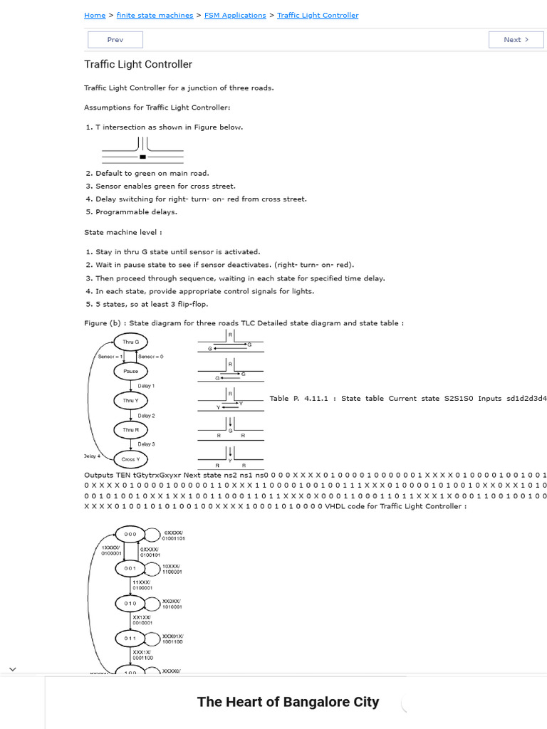 Traffic-Light-Controller Finite State Machines - Electronics Tutorial ...