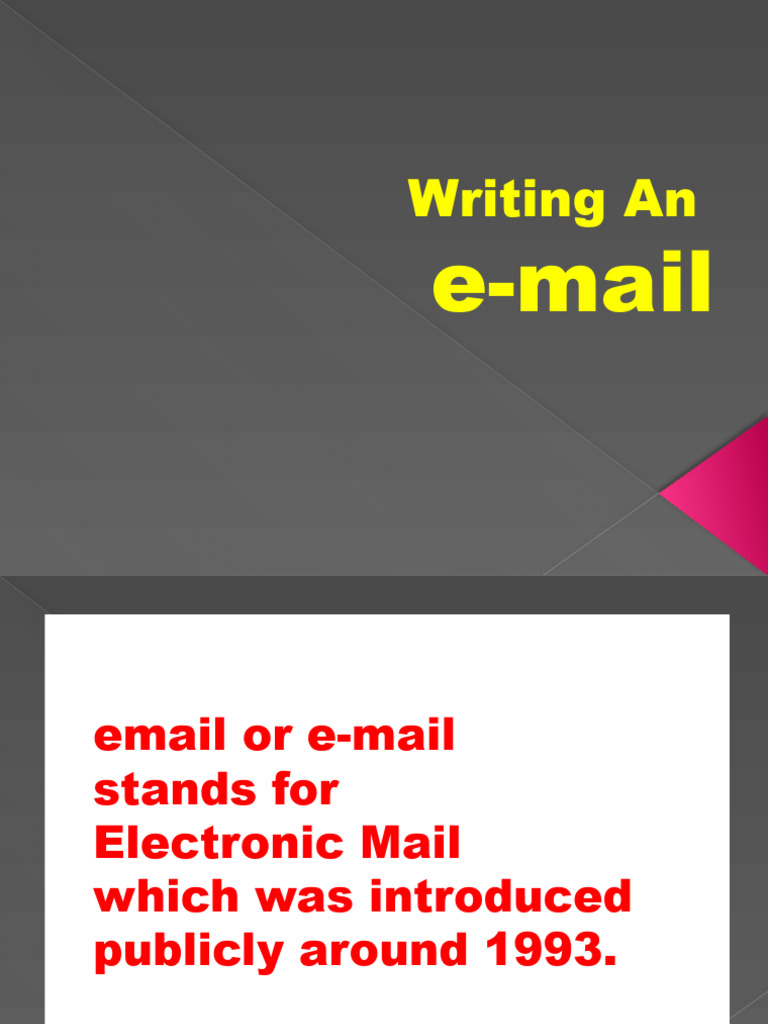 EMAIL Writing | PDF