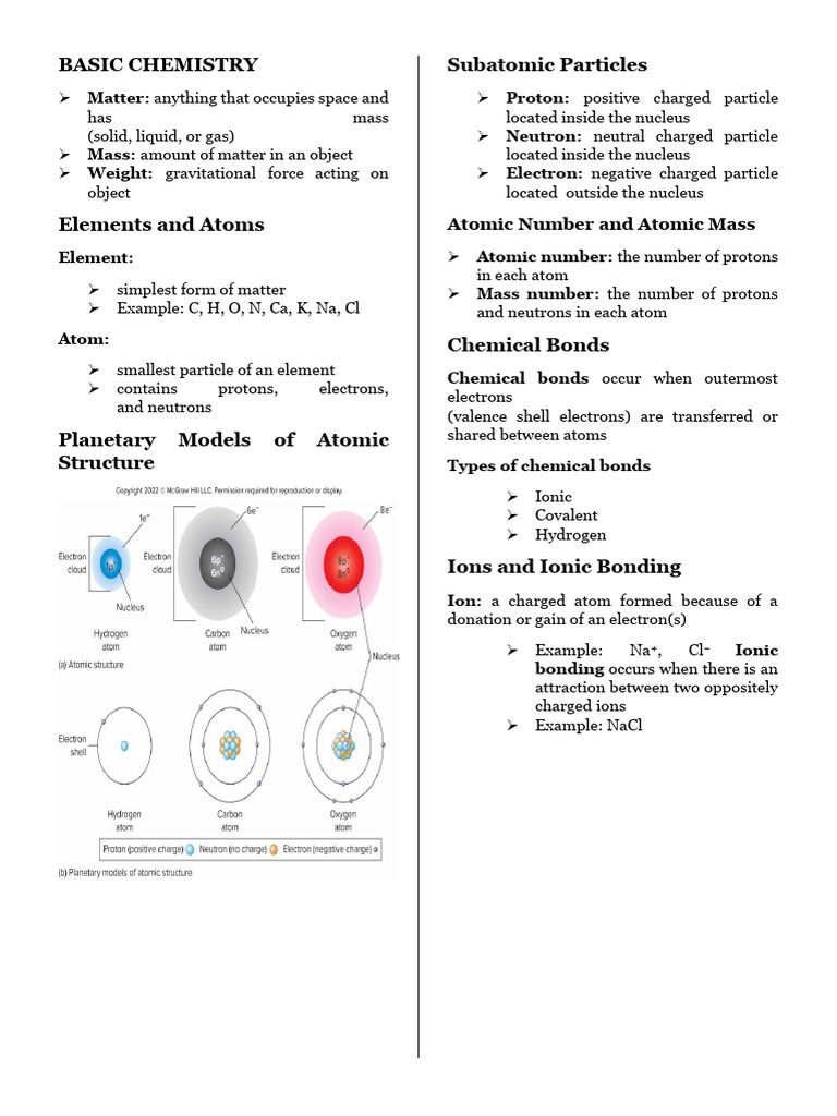 Basic Chemistry | PDF