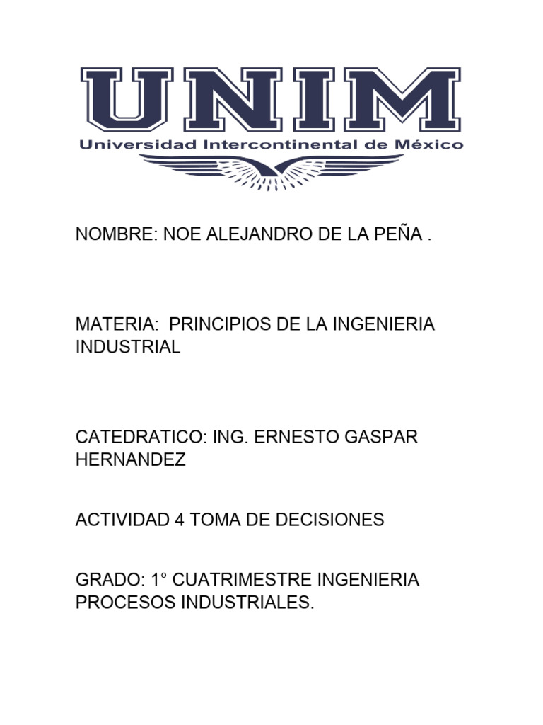 Actv 4 Principios Industraiales | PDF