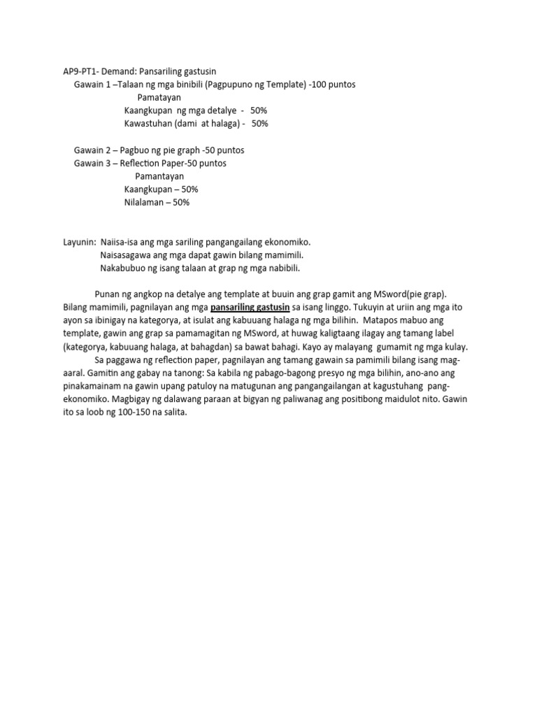 AP9 Performance Task 1-3 | PDF