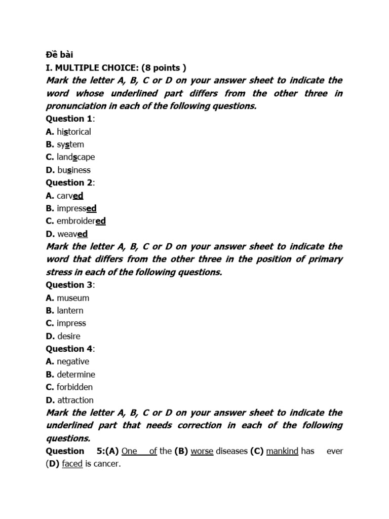 đề giữa hk1 | PDF