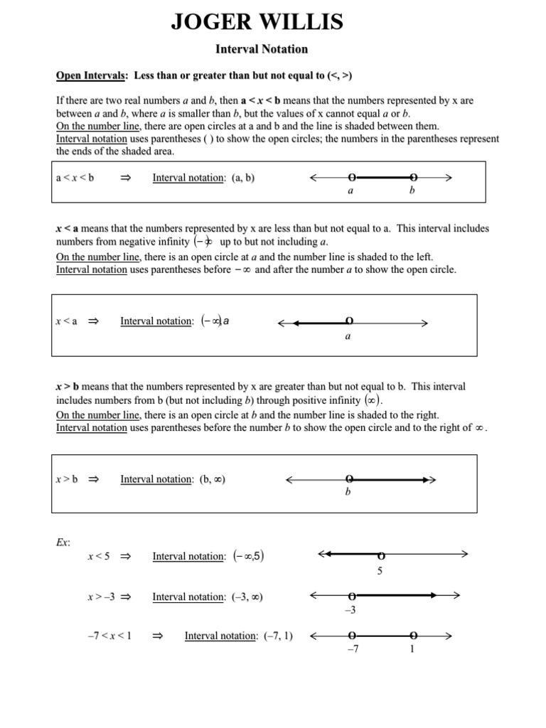 Jorge Willis Guide Interval Notation | PDF