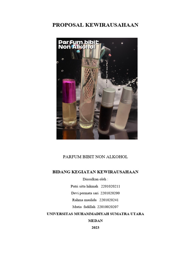 Proposal Bisnis Parfum Non Alkohol | PDF | Bisnis