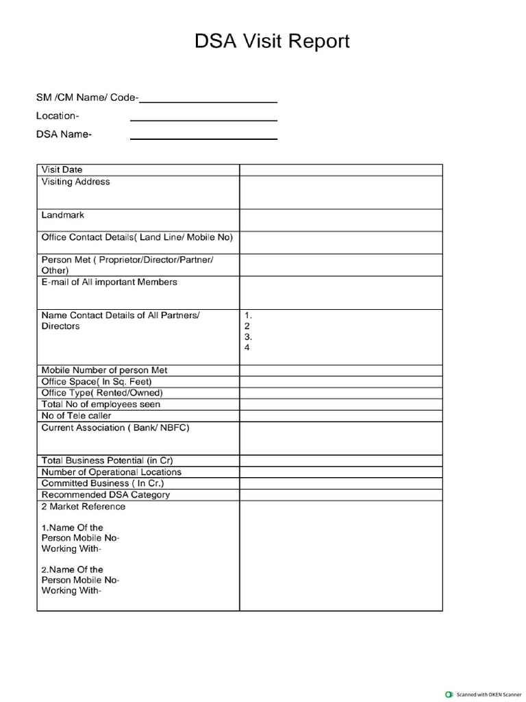 DSA Visit Report | PDF