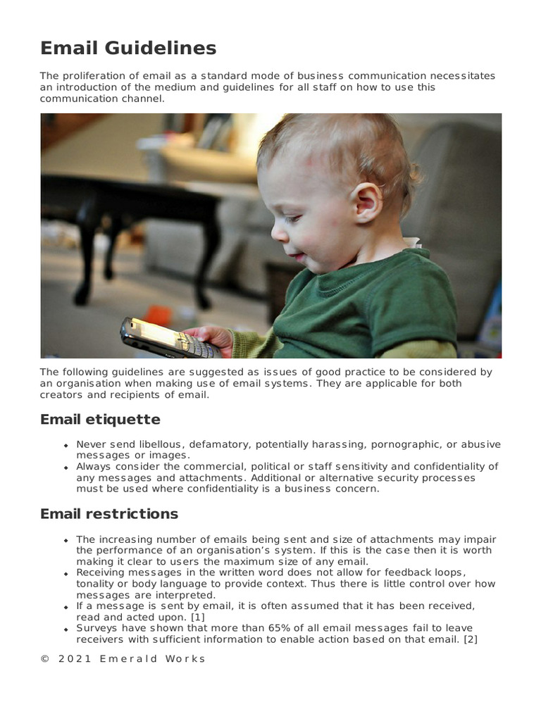 Email Guidelines | PDF | Communication | Human Communication