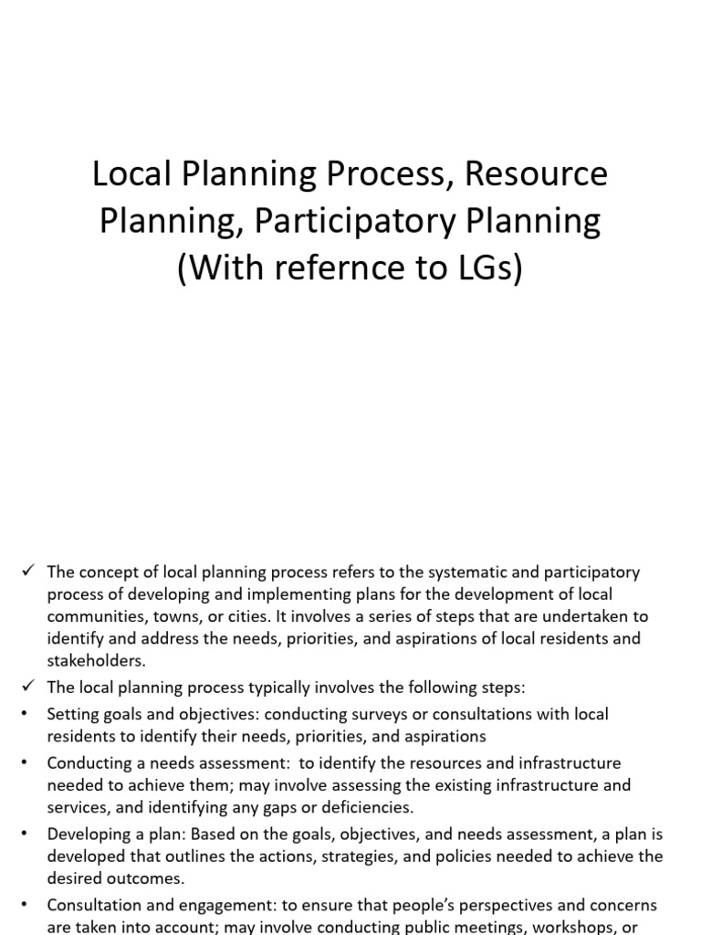 2.1 Local Planning Process | PDF | Needs Assessment | Governance
