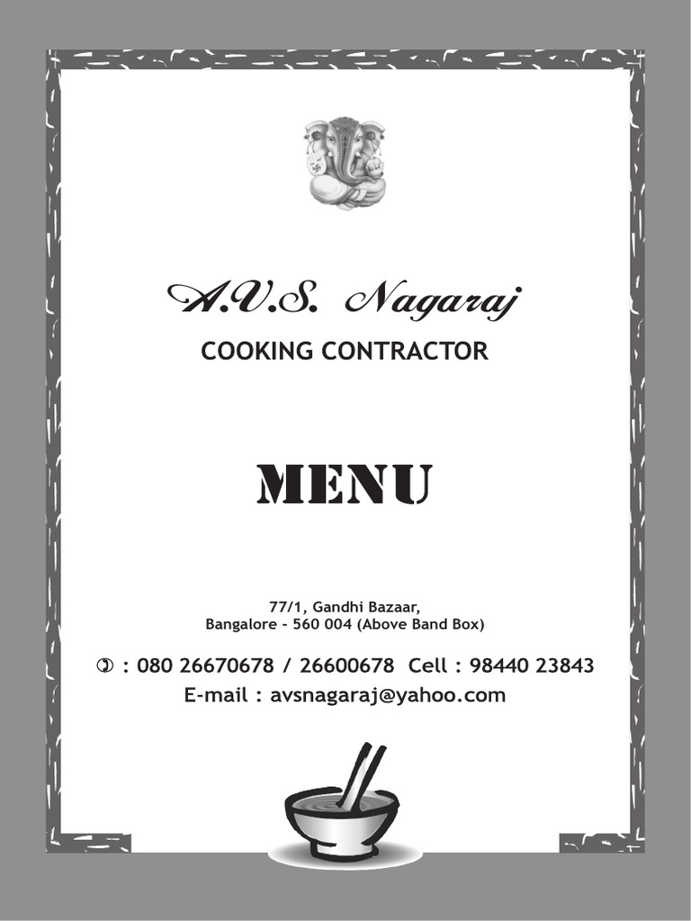 MENU BOOK-1-catering | PDF
