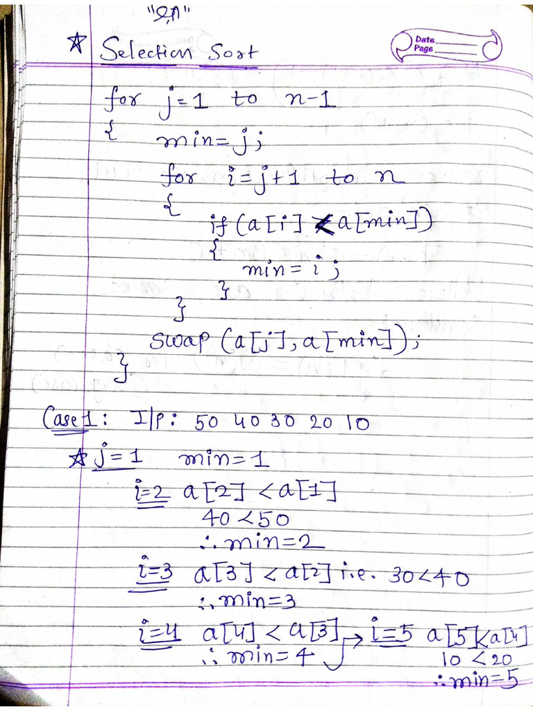 2 - Selection Sort - Analysis | PDF