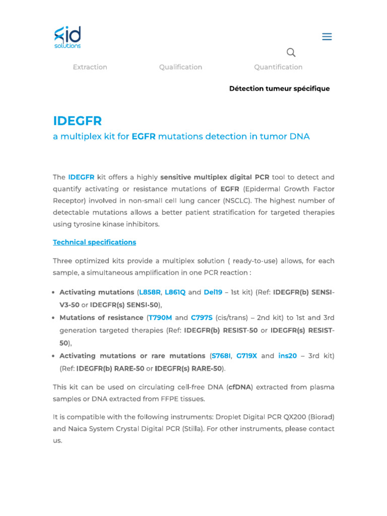 Id Solutions Egfr Kit | PDF