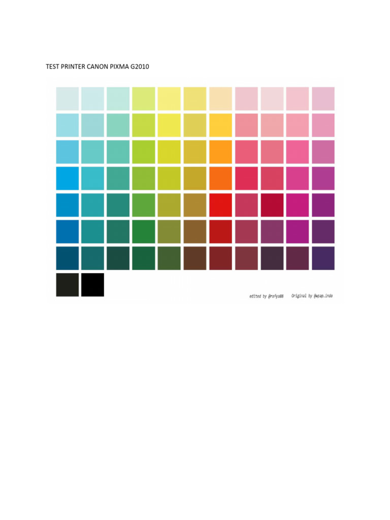 Test Printer Canon Pixma G2010 | PDF