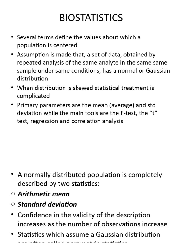 1 Biostatistics | PDF