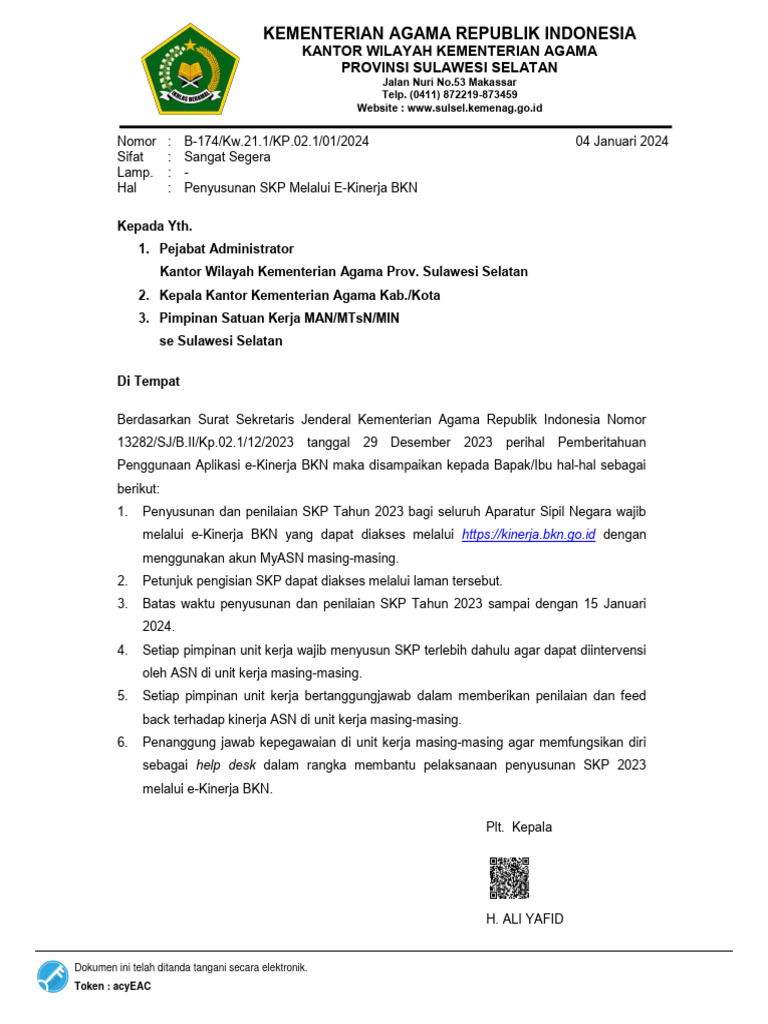 Penyusunan SKP Tahun 2023 | PDF