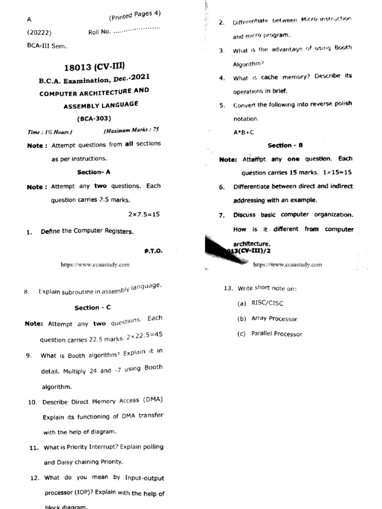 Bca 303 Caal 2021 | PDF