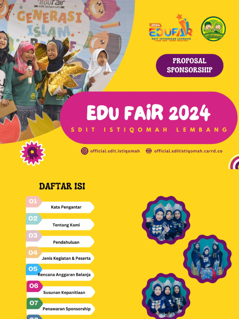 Proposal Edufair 2024 Sdit Istiqomah | PDF