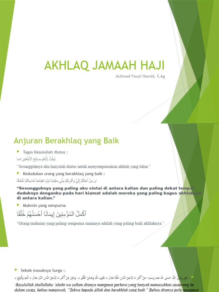 Akhlaq Jamaah Haji | PDF | Kajian Bahasa Asing | Agama & Spiritualitas