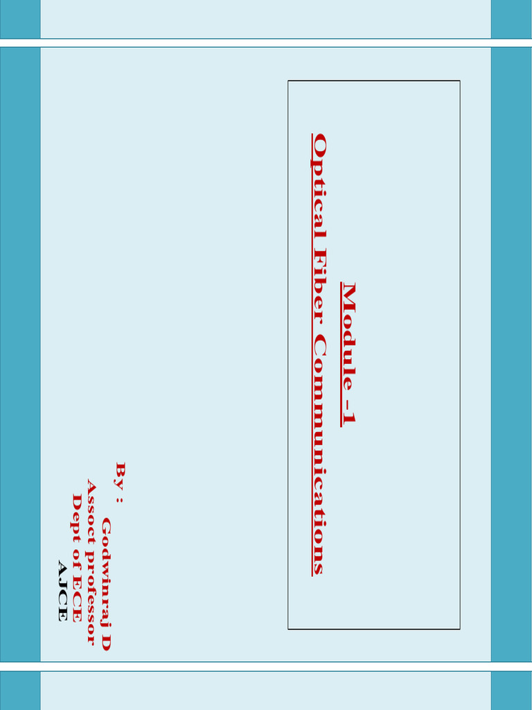 Fon Mod 1 | PDF | Optical Fiber | Transmission Medium