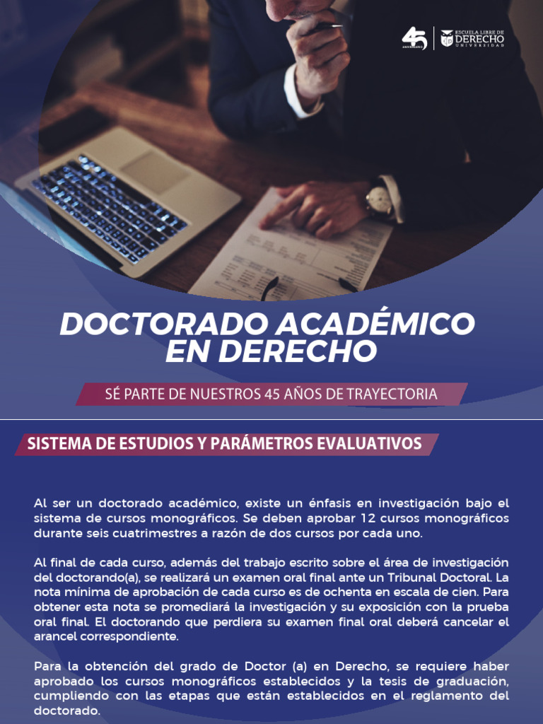 Plan de Estudios Doctorado Academico en Derecho 3 | PDF