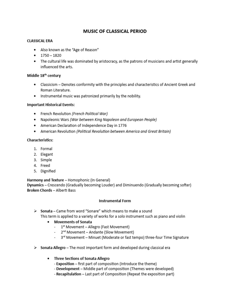 Lessons in Music 2nd Quarter | PDF | Classical Period (Music) | Opera