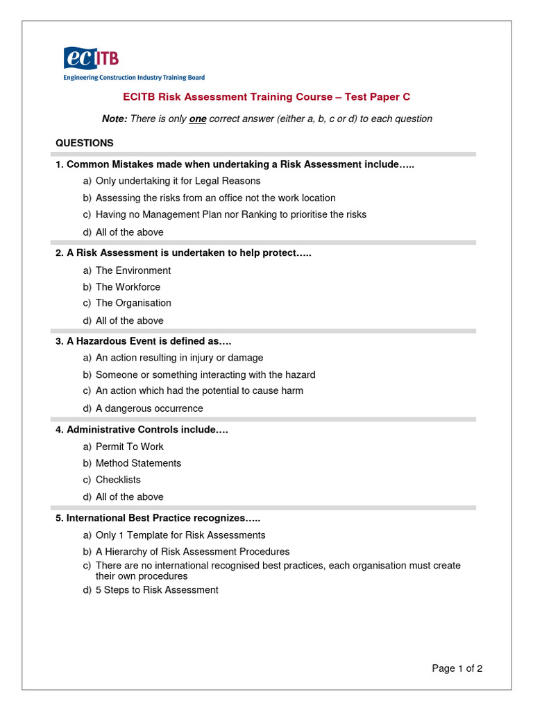 IHSP RA Test Paper C | PDF
