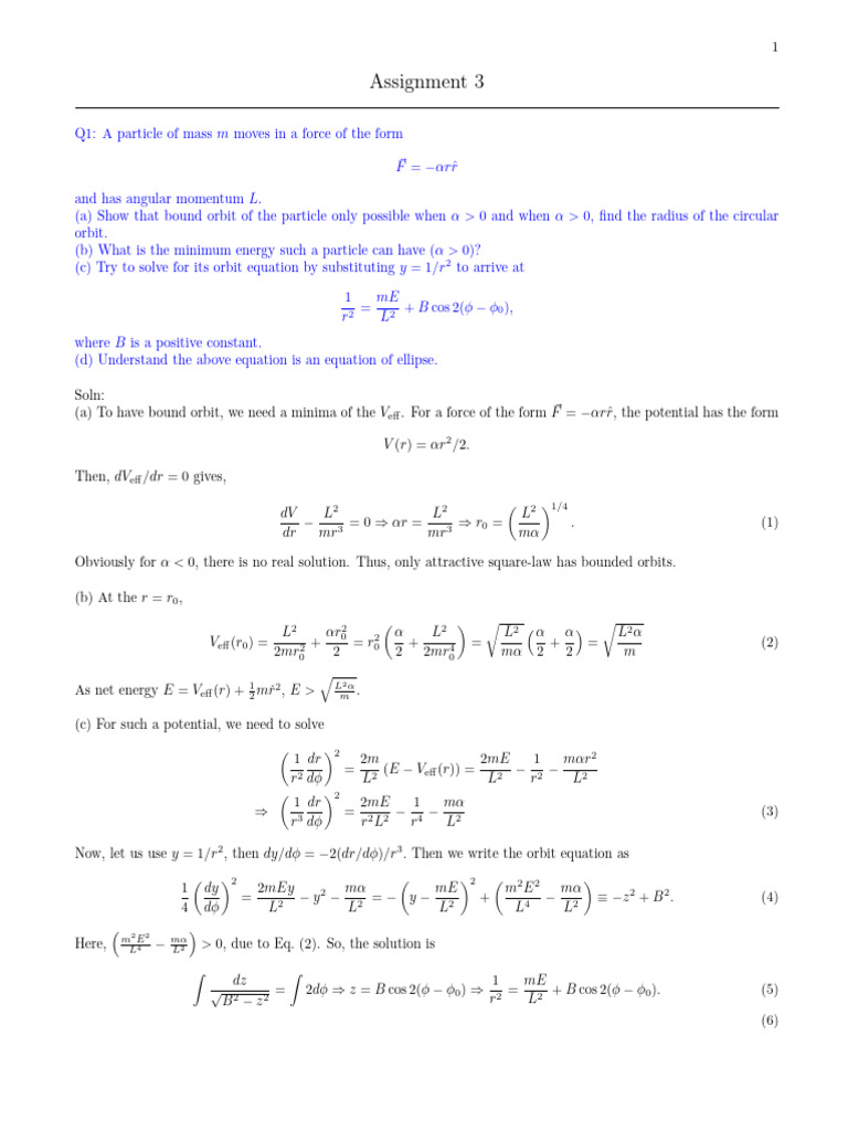Assignment Sol 3 | PDF