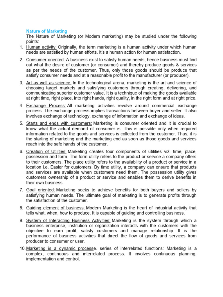 Marketing Notes BBA AKU Patna | PDF